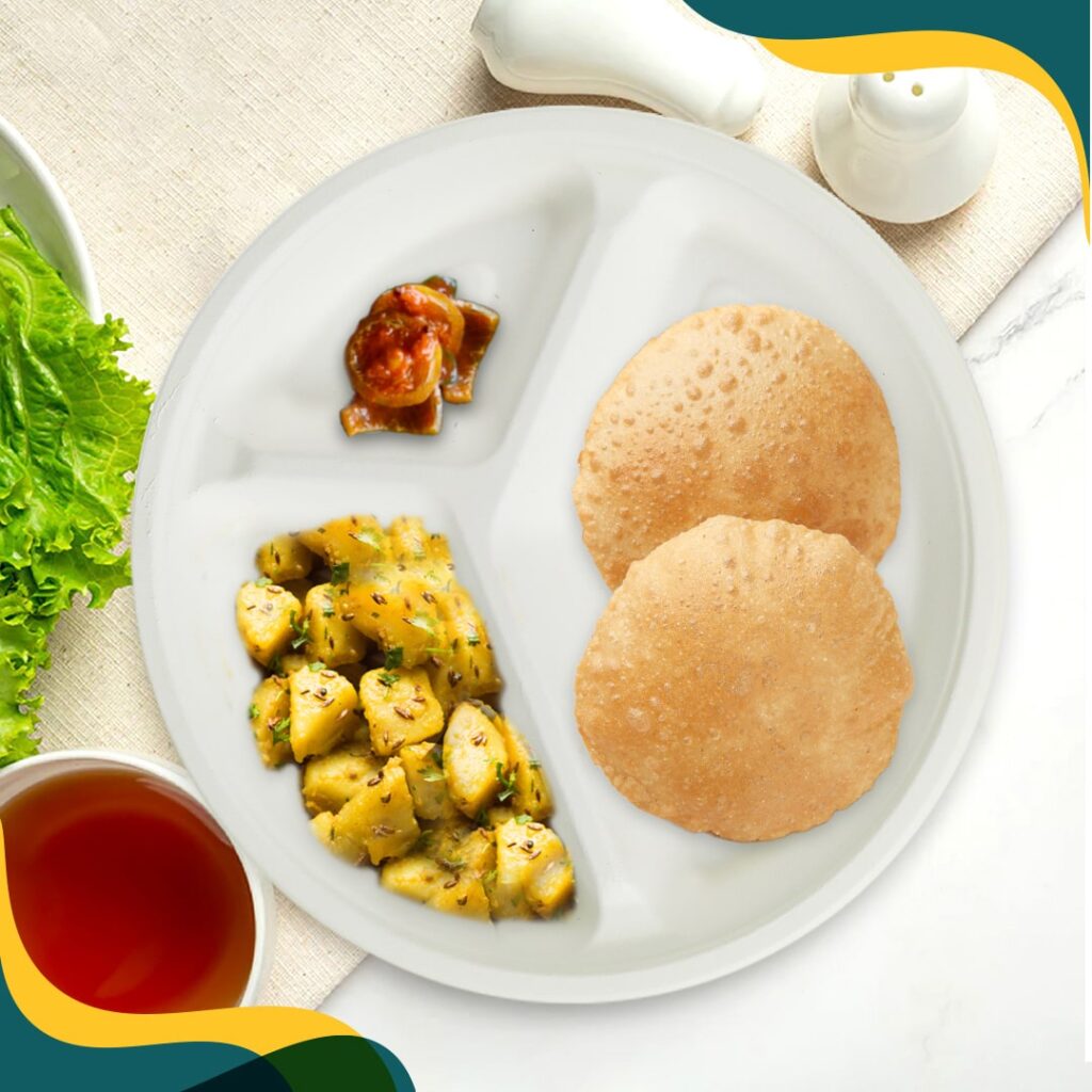 High-quality 3-Compartment Disposable Plates
